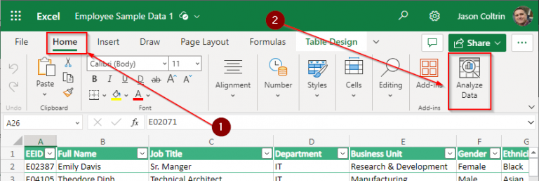 How To Use Ai In Excel With Analyze Data